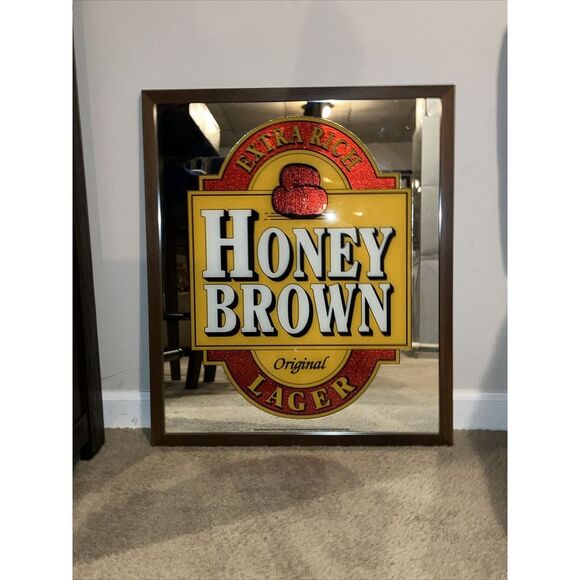 Wall Decor | Honey Brown Extra Rich Original Lager Beer Bar Mirror ...